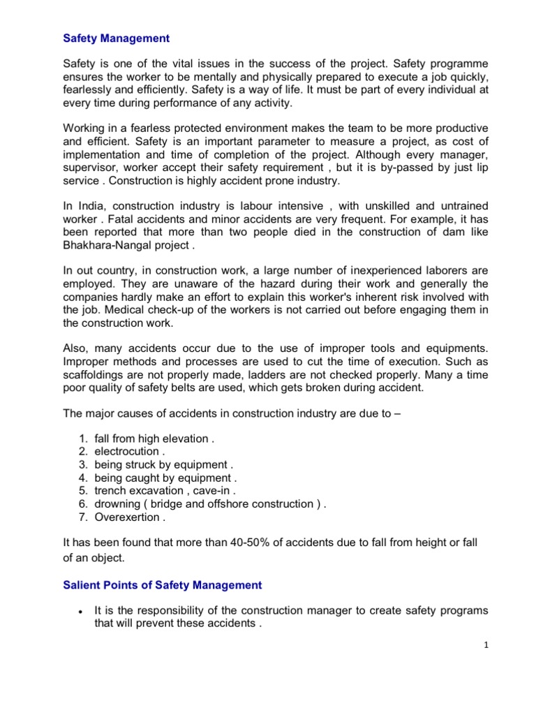 Safety Management | PDF