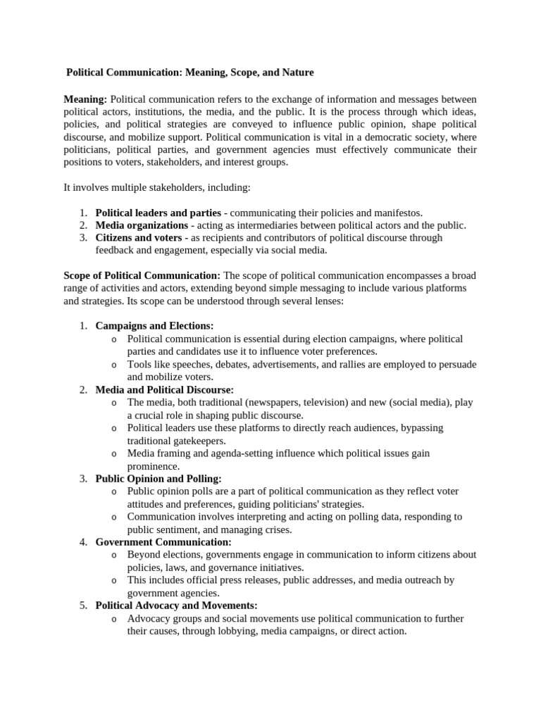 Political Communication | PDF | Political Communication | Communication