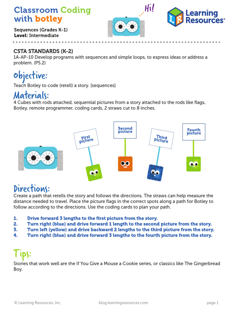 Teach Botley To Code A Story | PDF