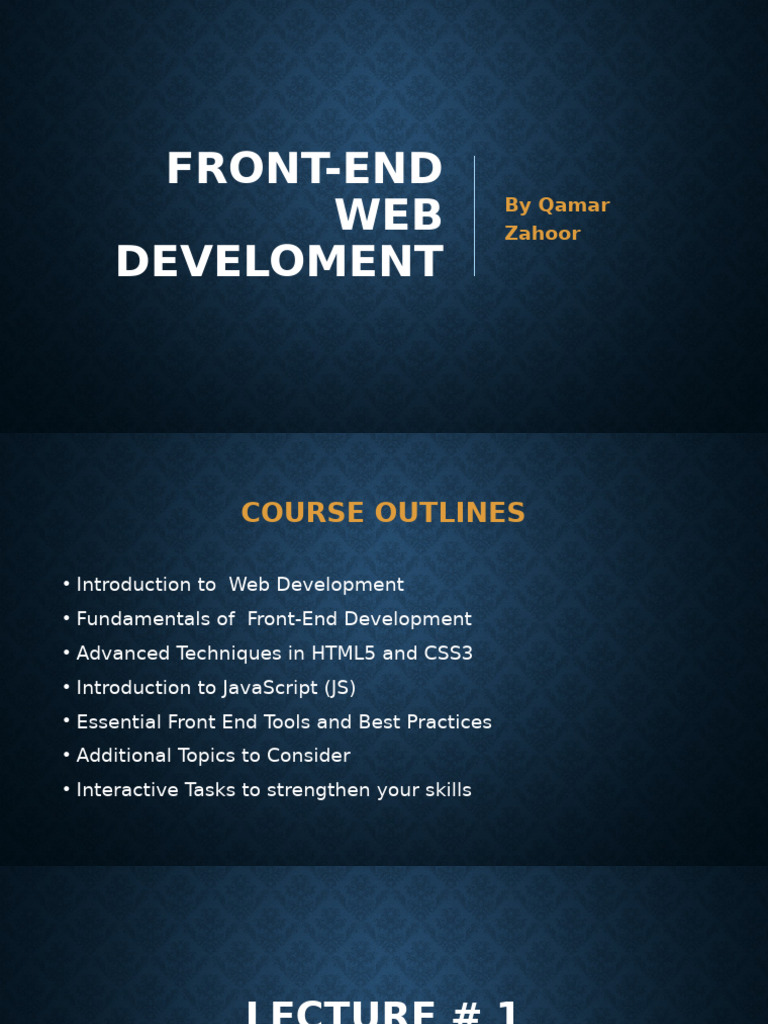 Lecture 1 | PDF | Html Element | World Wide Web