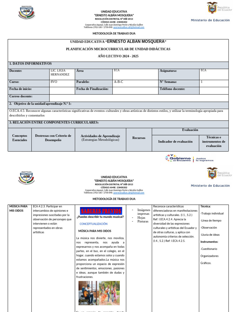 ECA 8VO AÑO EGB_2DO TRIMESTRE | PDF | Evaluación | Maestros