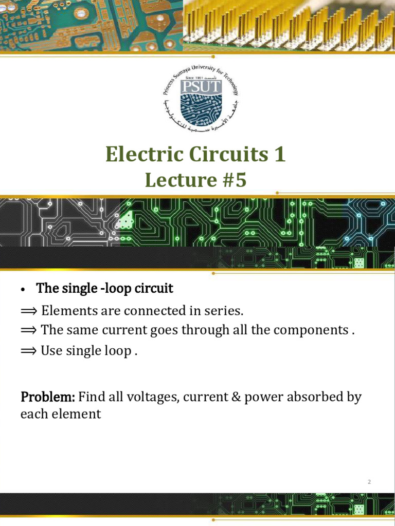 5.single Loop - Single Node Pair and Parallel and Series Connections ...