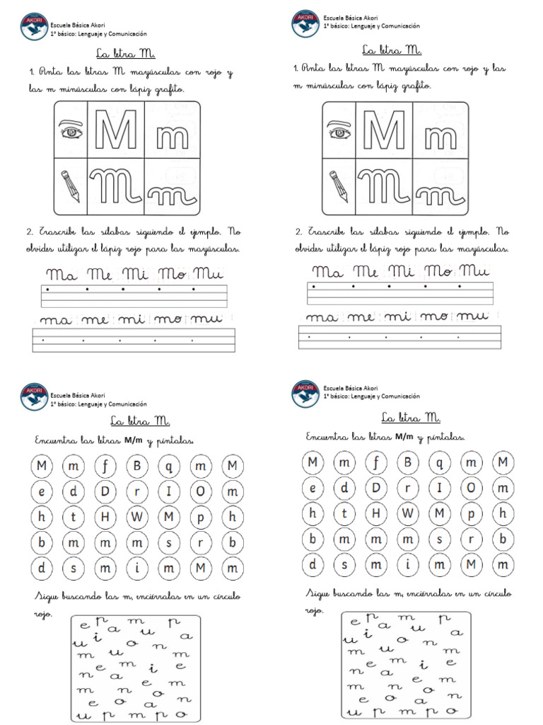 2 Actividades Letra M | PDF