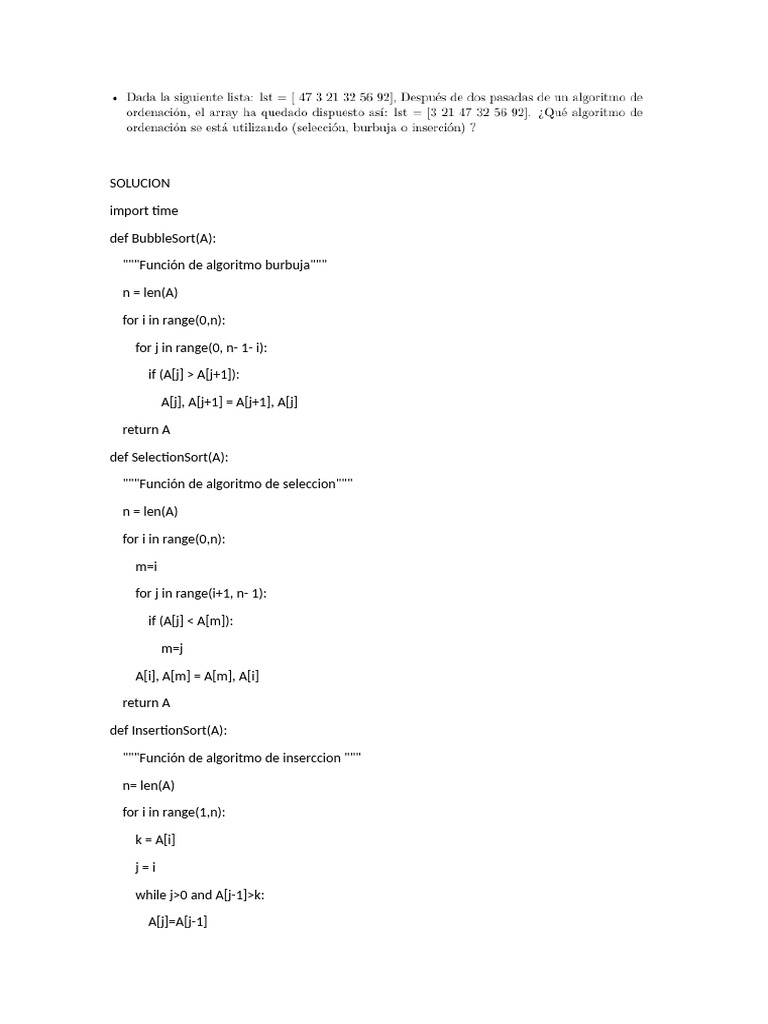 Ejercicio de Programacion en Python | PDF Ejercicio de Programacion en Python | PDF
