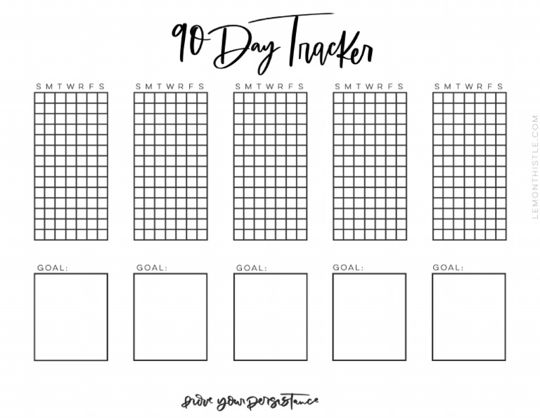 90 Day Tracker Blank | PDF