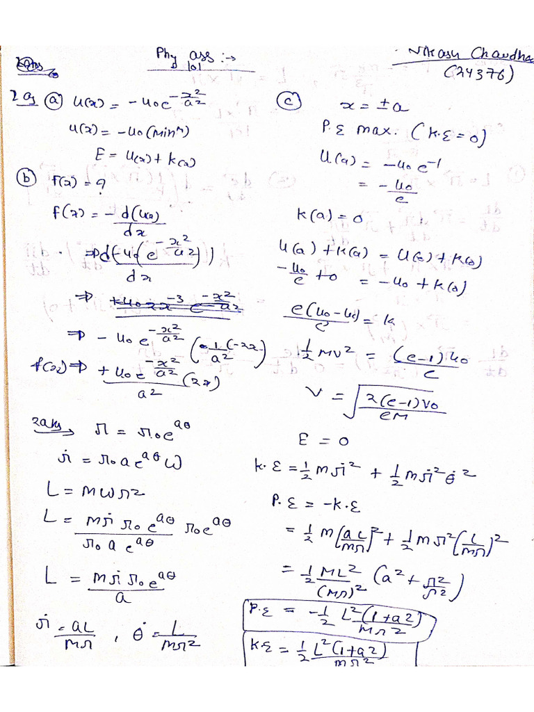 Phy. Assignments 3 | PDF