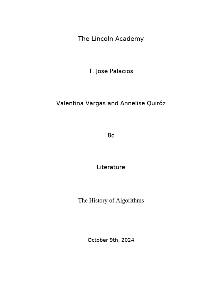 The History of Algorithms - Investigation | PDF | Algorithms | Computing