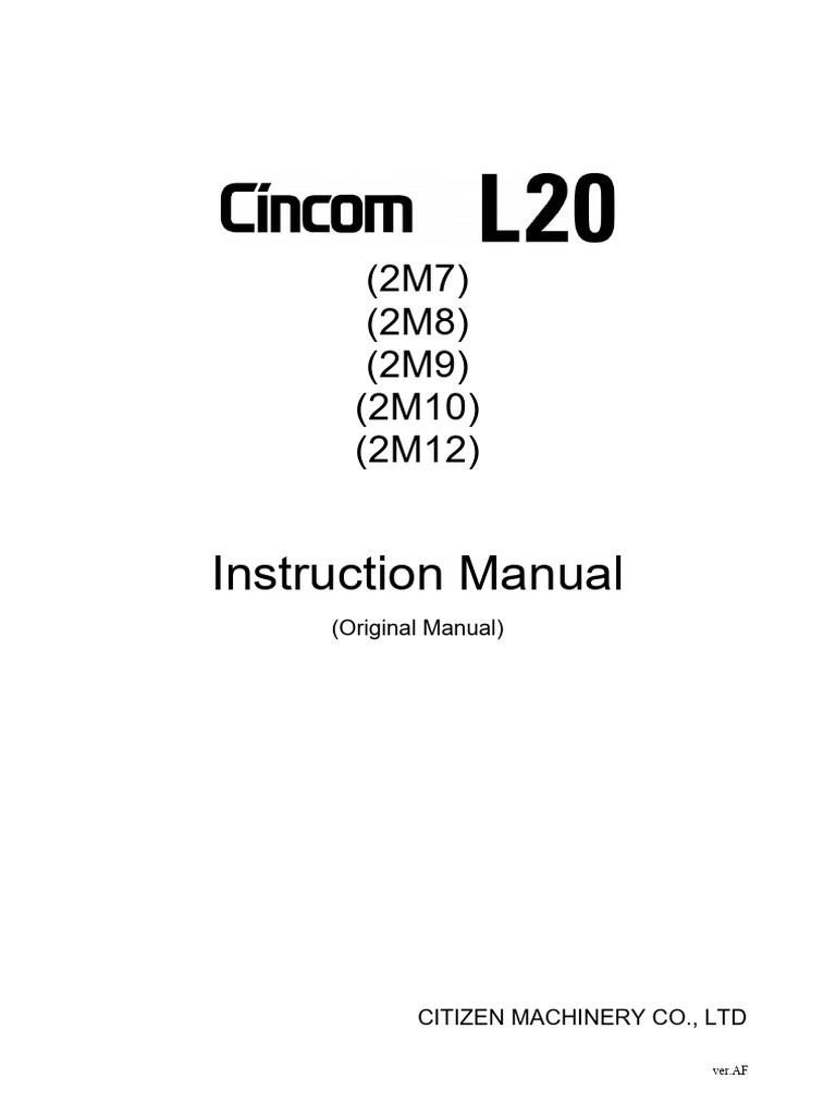 2) Instruction Manual | PDF | Coolant | Machines