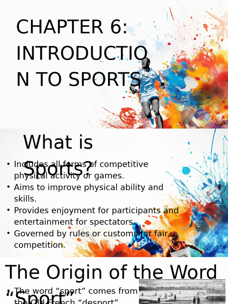 Chapter 6 Introductionto Sports | PDF