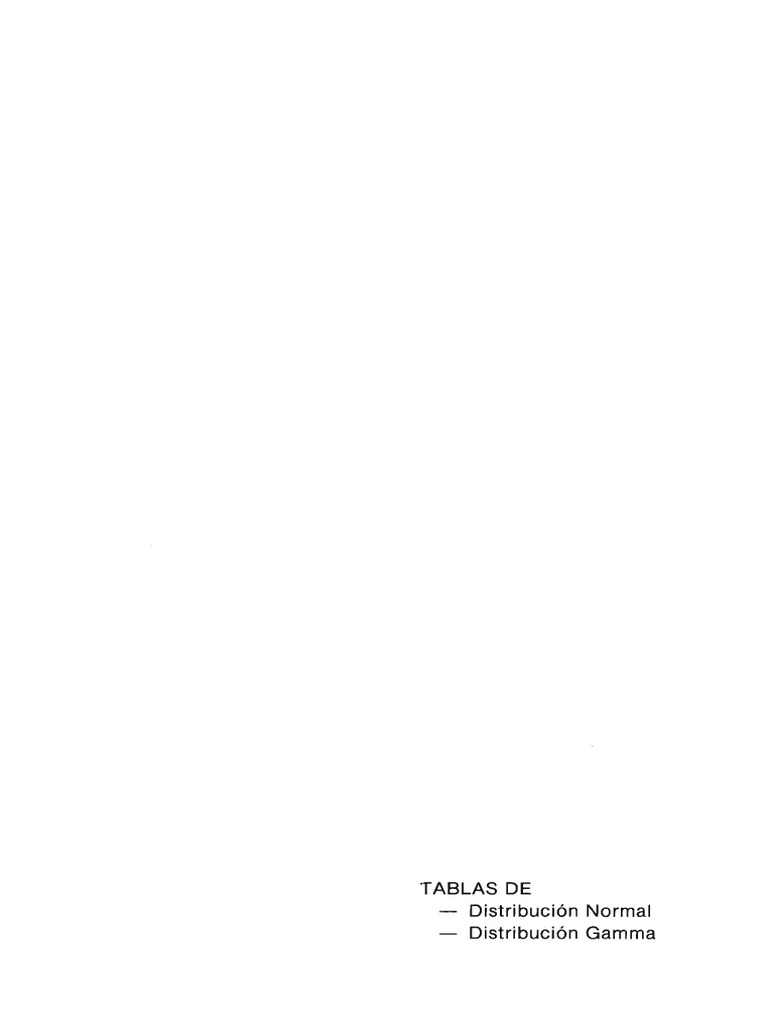 Tablas De: - Distribución Normal - Distribución Gamma | PDF | Matemáticas | Metrología