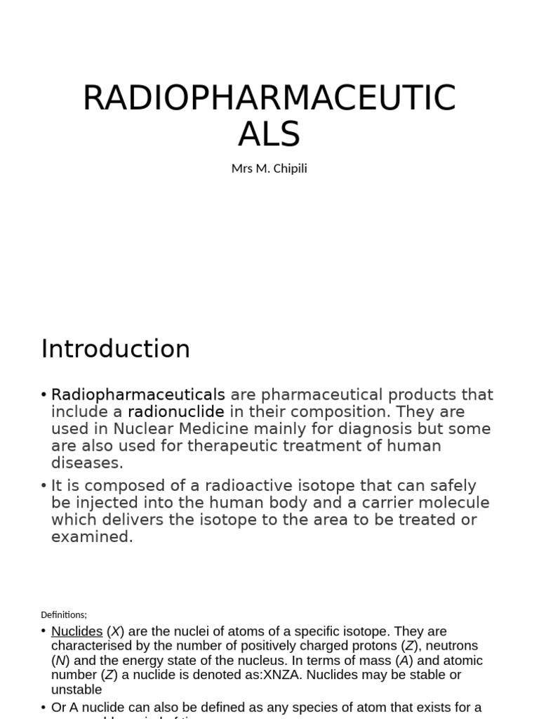 Radio P Harm Cacy | PDF | Radioactive Decay | Neutron