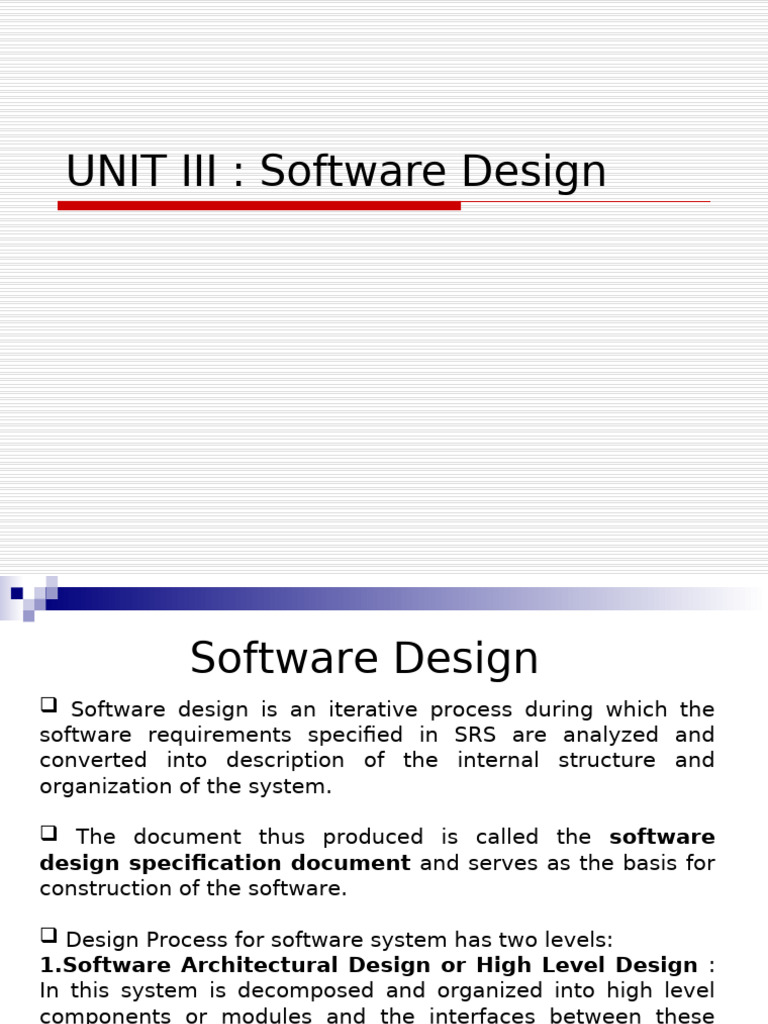 Software Design | PDF | System | Modular Programming Software Design | PDF | System | Modular Programming