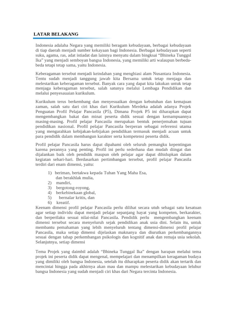 Proposal Projek Bti | PDF