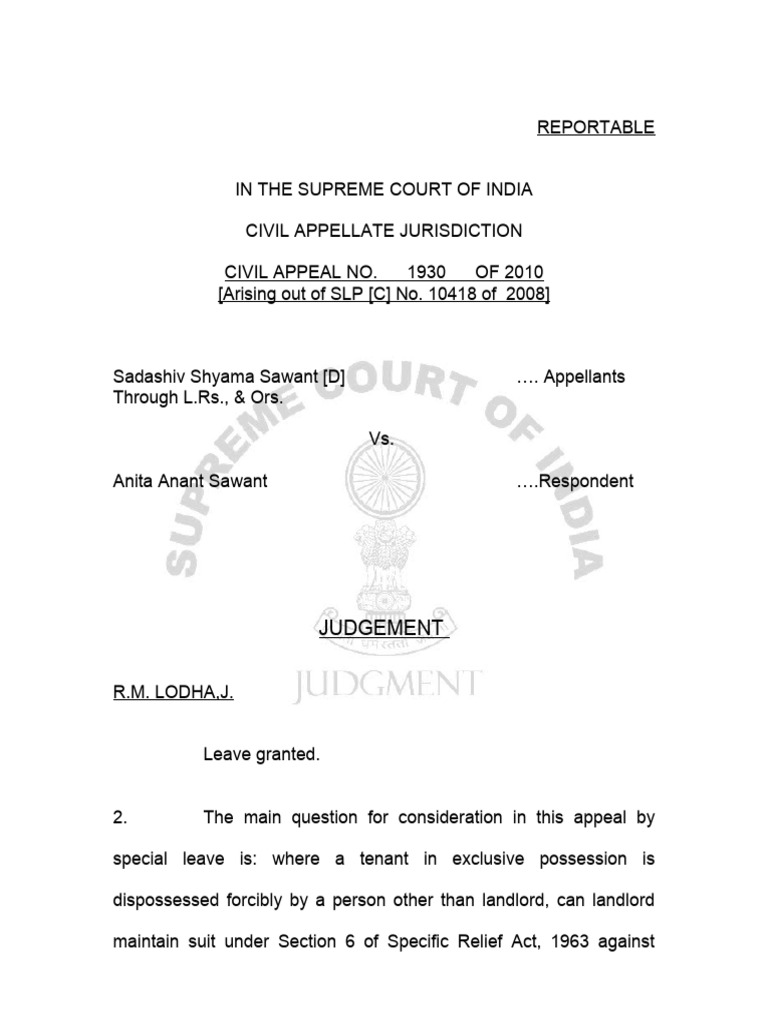 Judgement | PDF | Lawsuit | Leasehold Estate