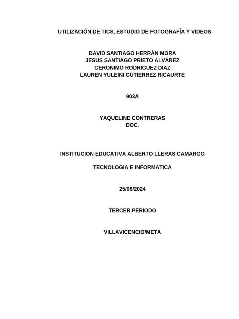 Proyecto TICS | PDF | Tecnicas artisticas | Visión