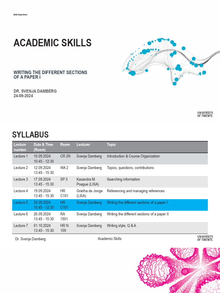 Lecture5 Sections Paper I Final | PDF | Methodology | Literature Review