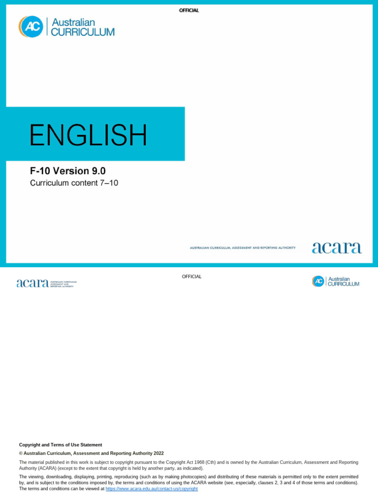 English Curriculum Content 7 10 v9 | PDF | Narrative | Intertextuality