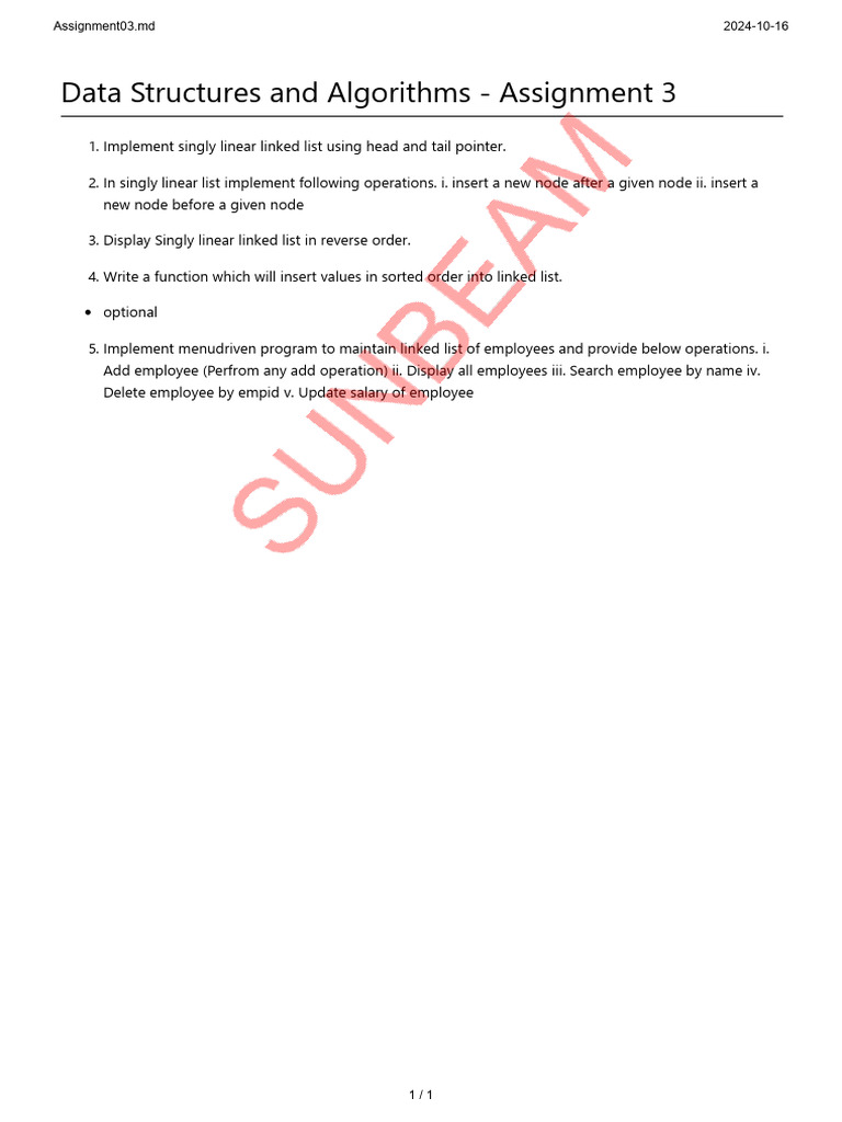 Linked List Operations Guide | PDF