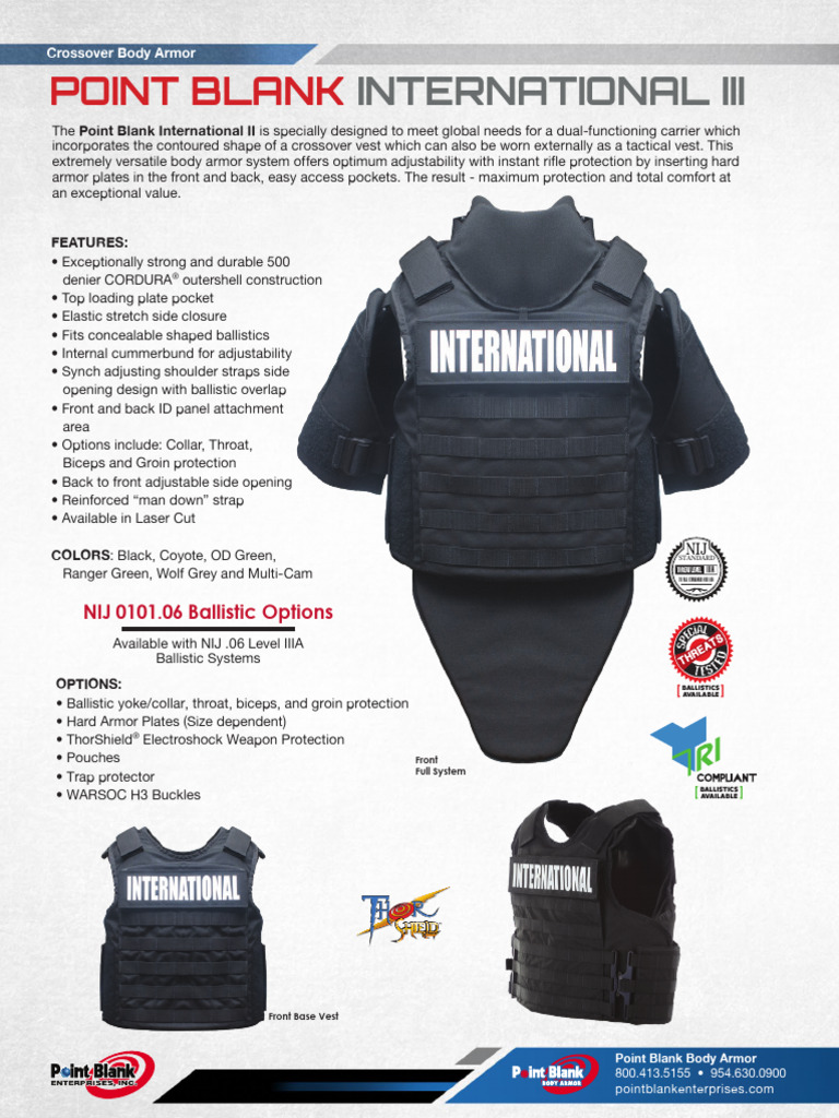 Point Blank International 2020 | PDF | Military Personal Equipment | Armour
