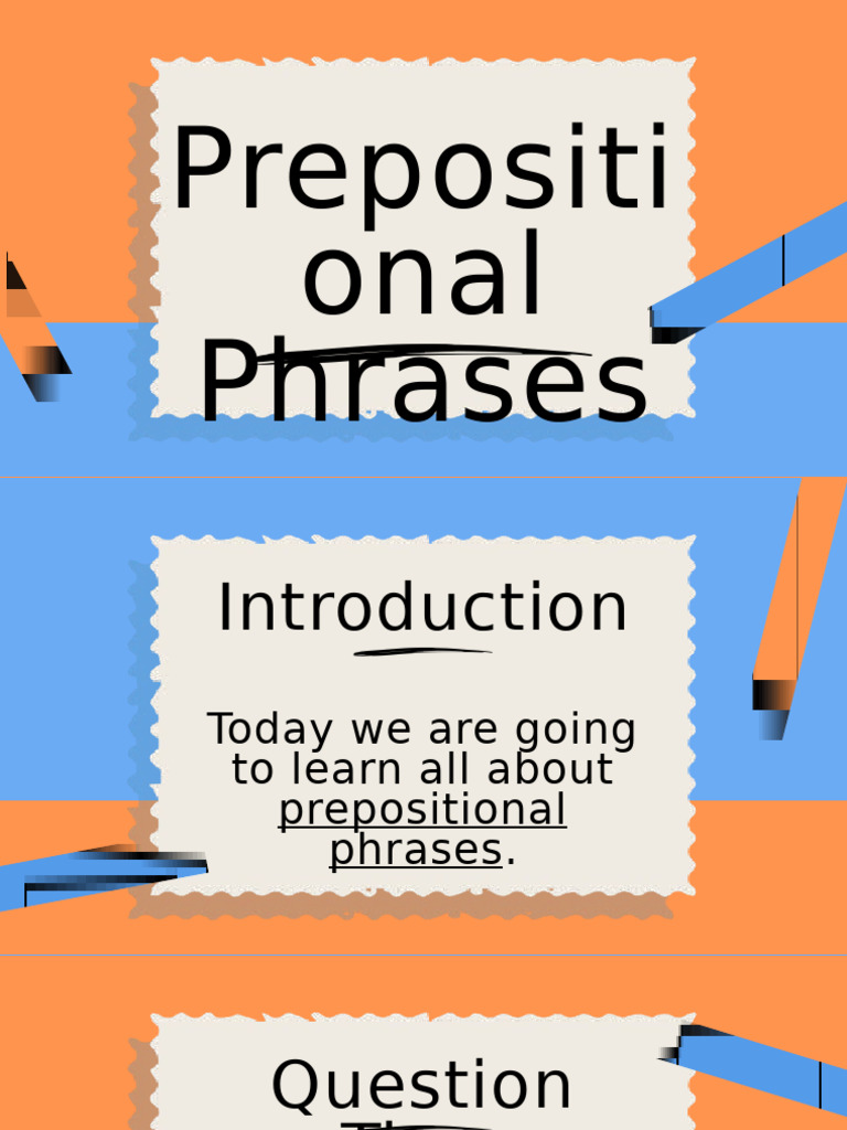 Prepositional Phrases Presentation | PDF
