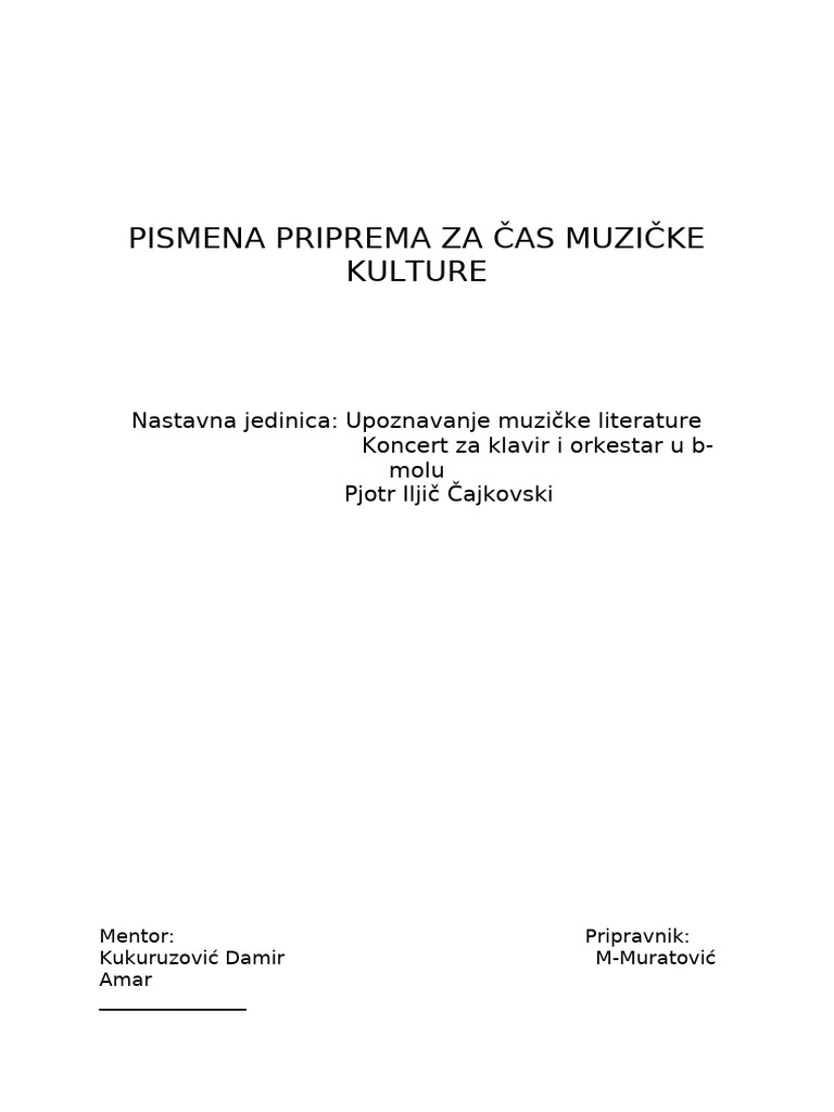 Cajkovski | PDF