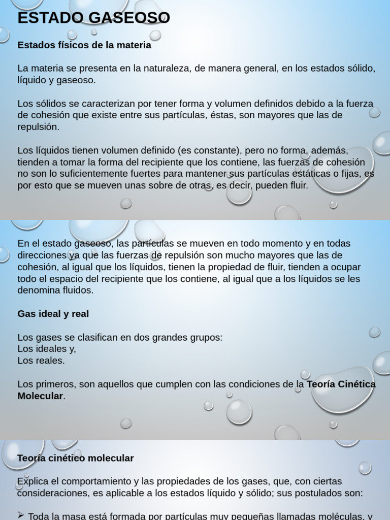 Estado Gaseoso | PDF | Gases | Mole (Unidad)