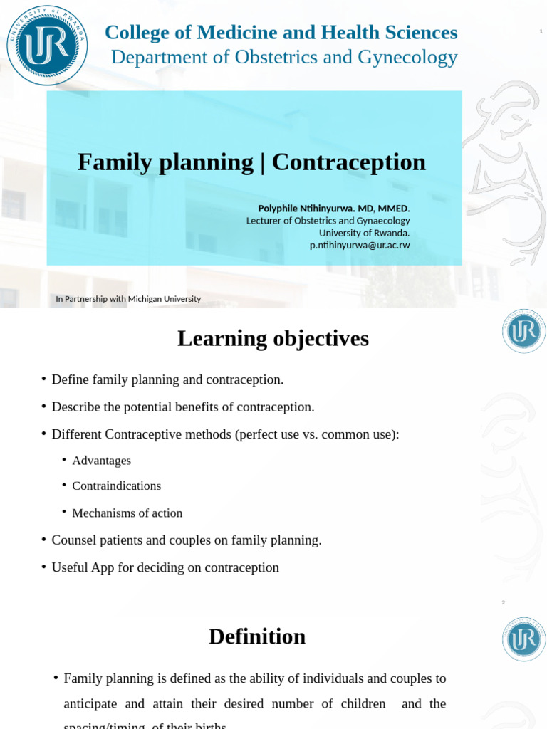 Family Planning and Contraception Overview | PDF | Birth Control ...