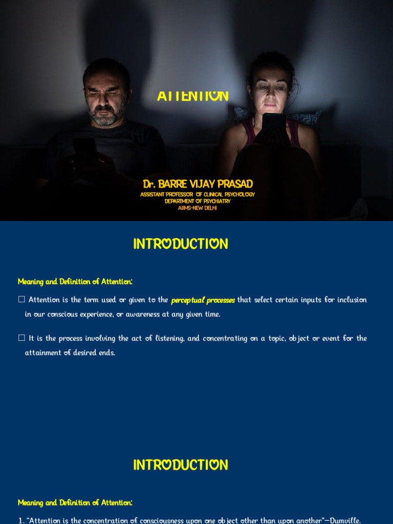 ATTENTION | PDF | Attention | Perception