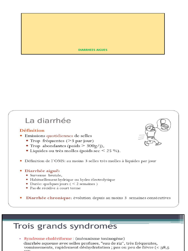 Diarrhées Aigues : Types et Traitements | PDF | Spécialités médicales ...