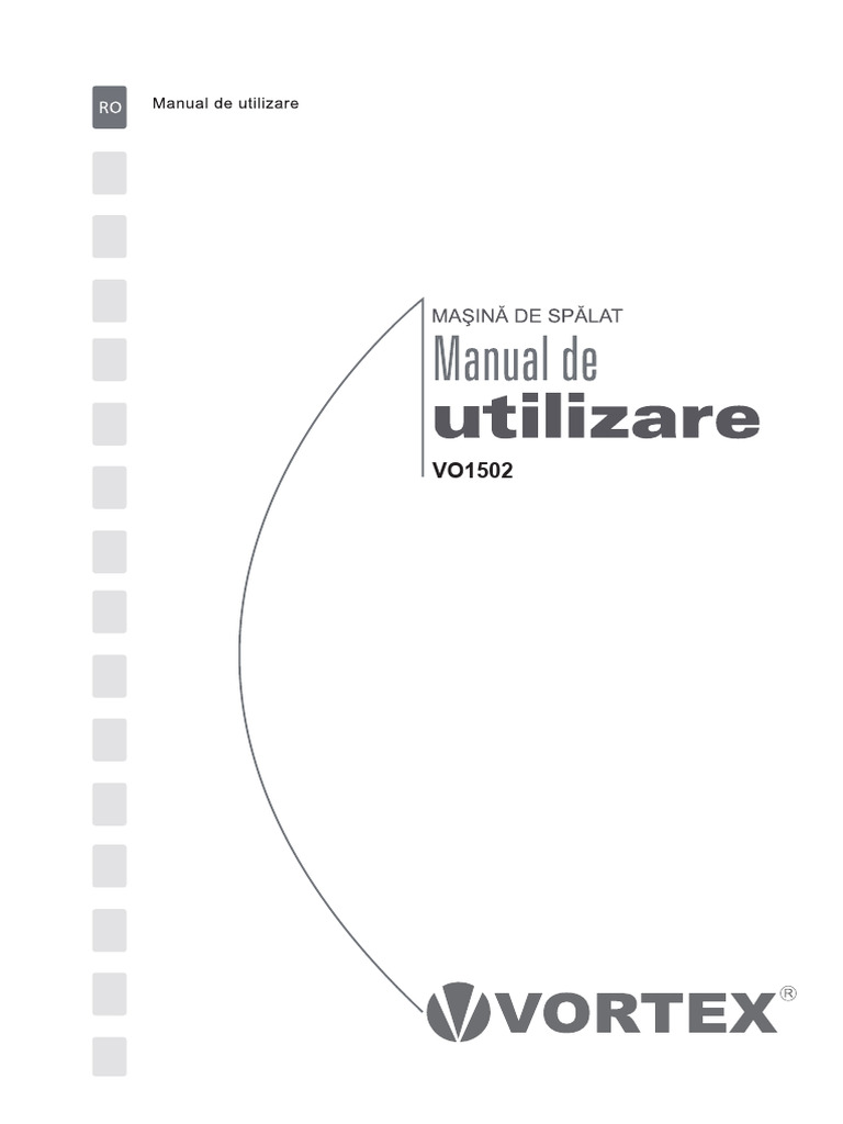 Vortex VO1502 Washing Machine | PDF