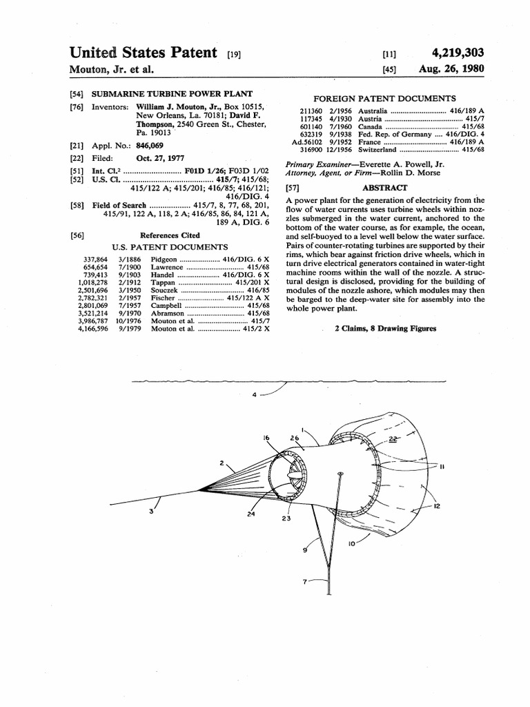 US4219303 | PDF | Mechanical Engineering | Patent Law