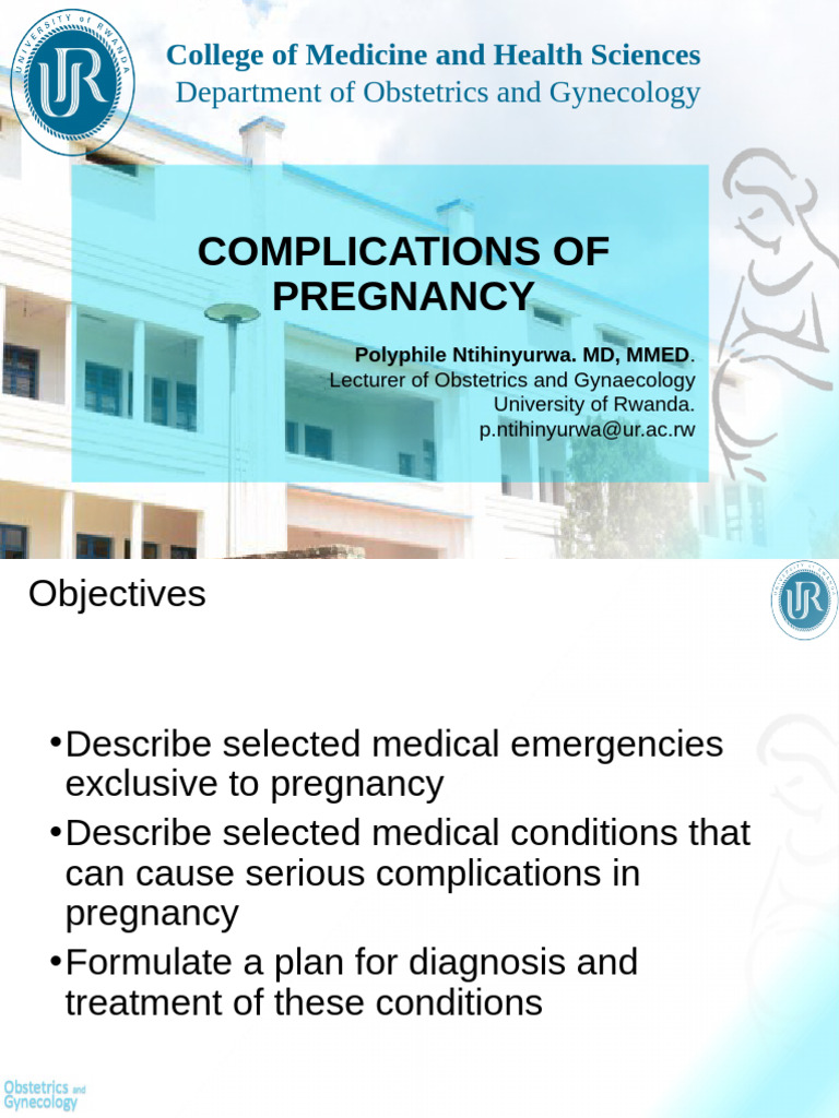 4.Complications of Pregnancy | PDF | Childbirth | Clinical Medicine