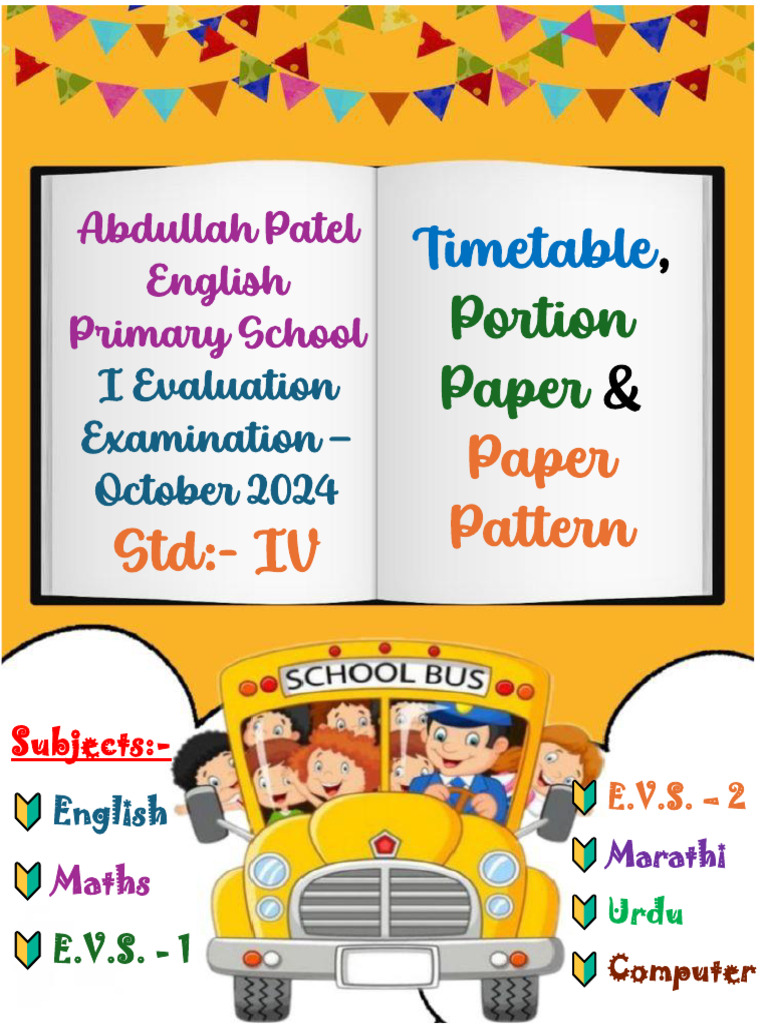 Std.4th - 1st Evaluation Examination | PDF | Linguistic Morphology ...