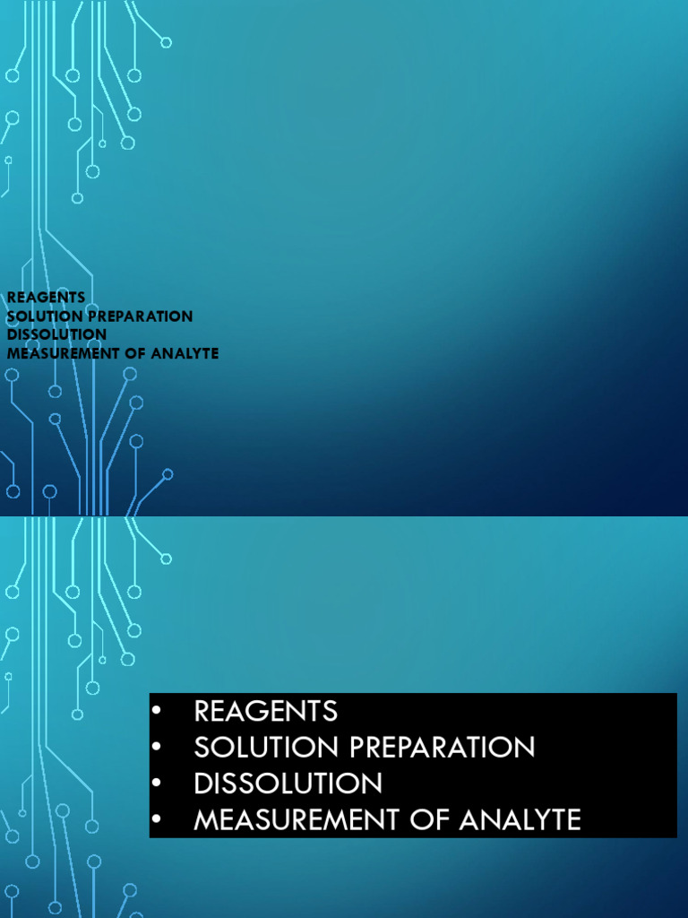 Reagents and Solution Preparation | PDF | Ion | Chemical Substances