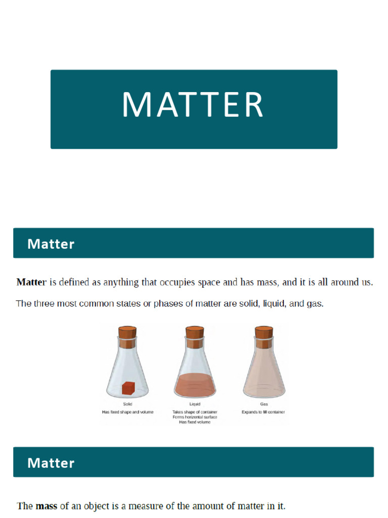 Classification & Properties of Matter | PDF