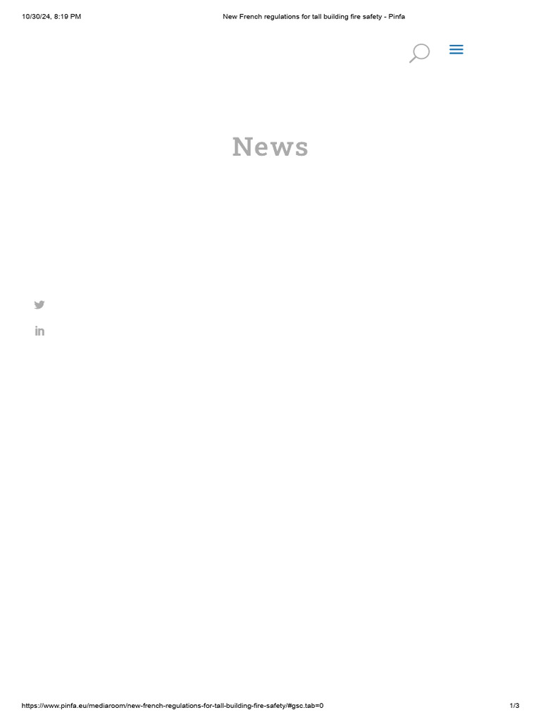 New French Regulations For Tall Building Fire Safety - Pinfa | PDF | Building Engineering