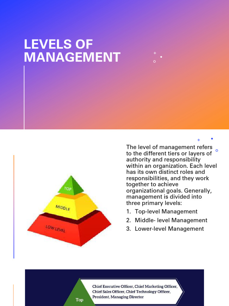 Levels of Management | PDF | Planning | Goal