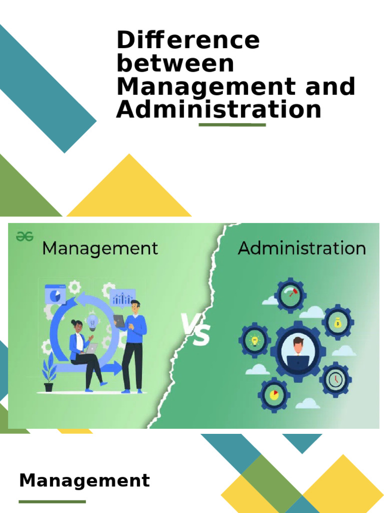 Management Vs Administration 2 | PDF