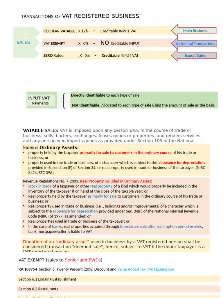 Module 5 Vatable, Exempt and Zero Rated Transactions | PDF | Value ...