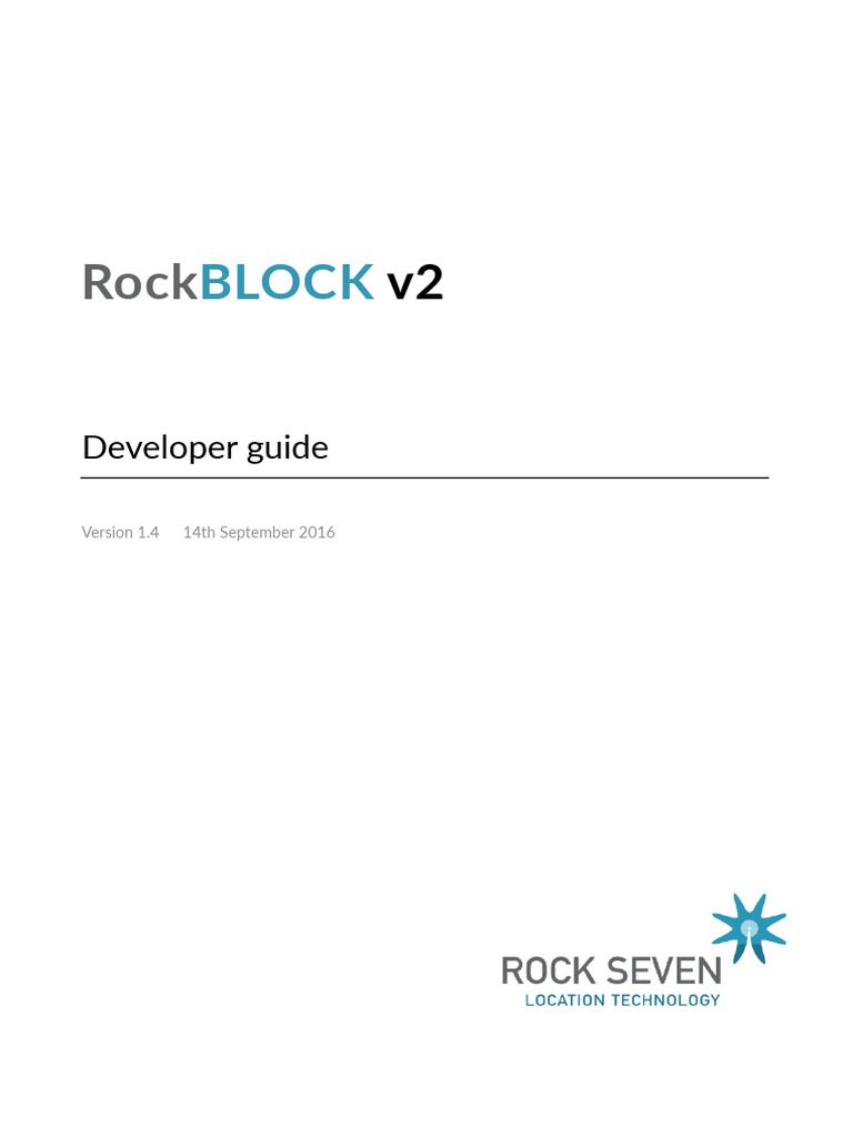 RockBLOCK Developer Guide Mk2 | PDF | Electrical Engineering | Network ...