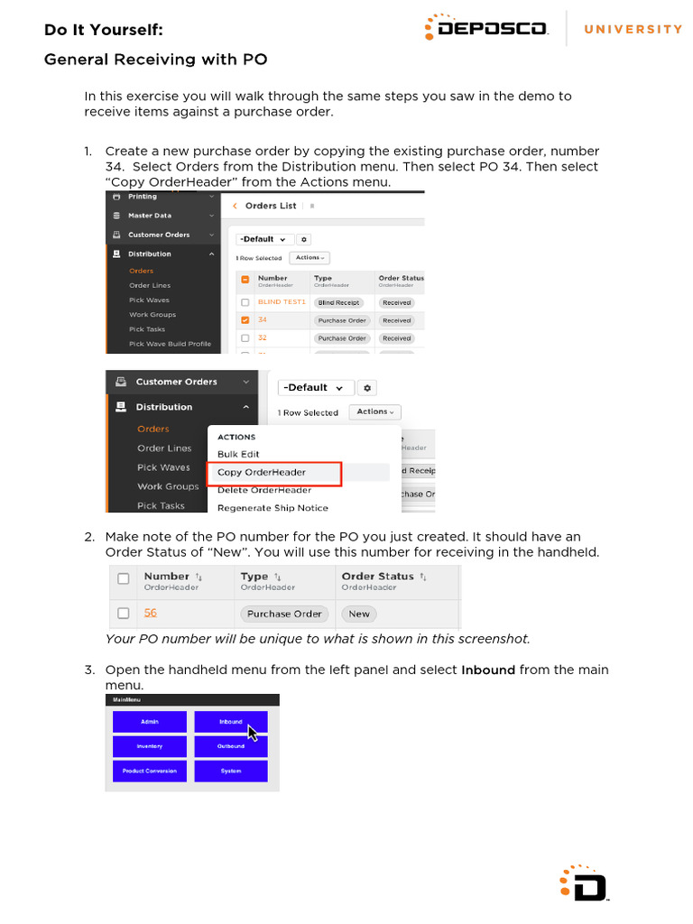 Do It Yourself - General Receiving | PDF