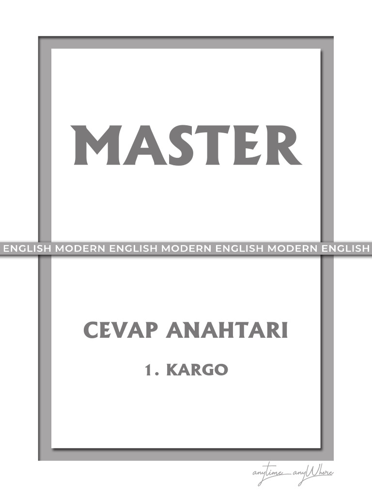 Master Answer Key 1 Duzenlenen | PDF | Language Arts & Discipline