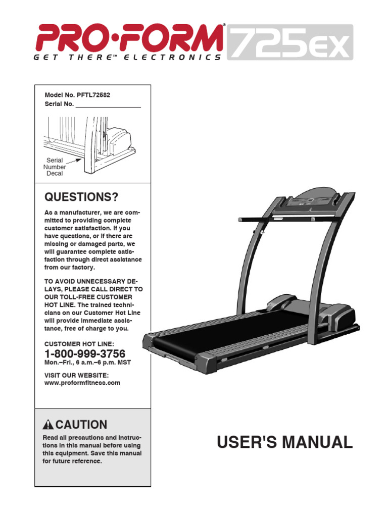 Product Support ProForm PFTL72582 - PROFORM 725 EX PFTL7258.2-151280 | PDF | Heart Rate | Treadmill