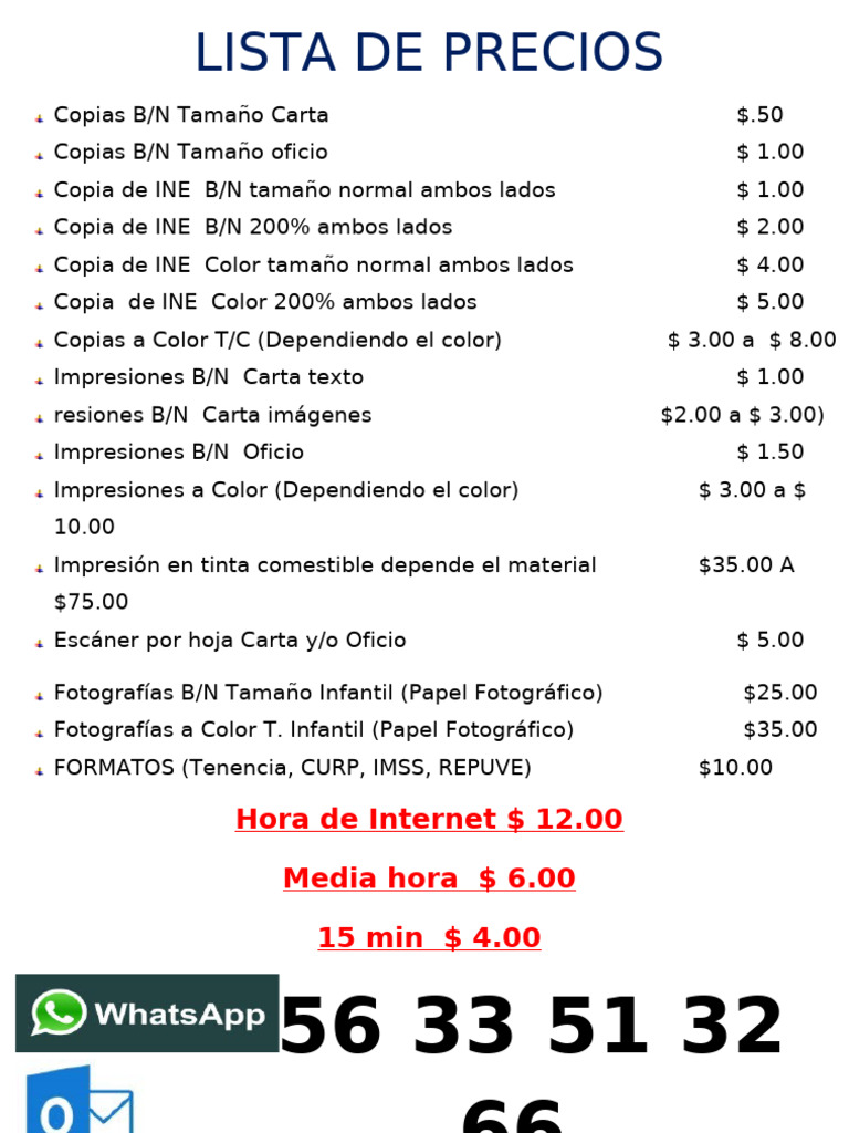 Lista de Precios | PDF