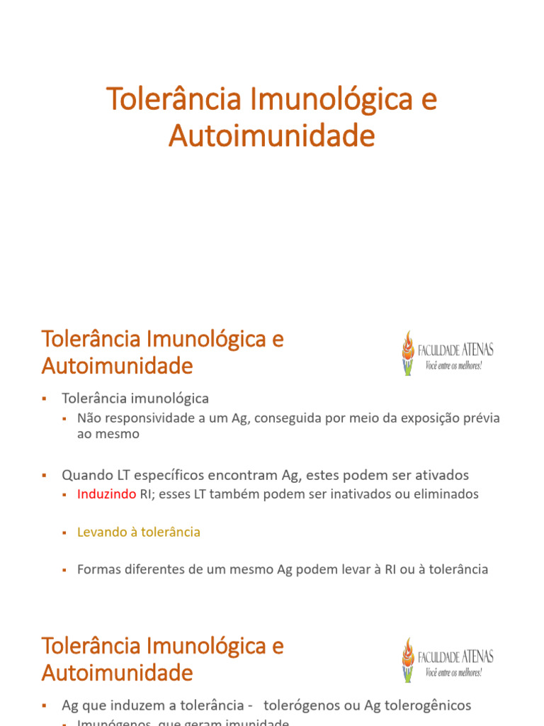 Tolerância Imunológica e Autoimunidade | PDF | Sistema imunológico | Timo