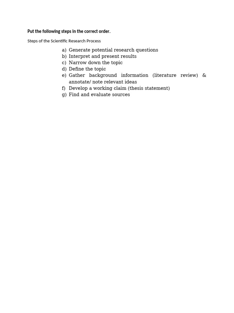 Research Steps | PDF