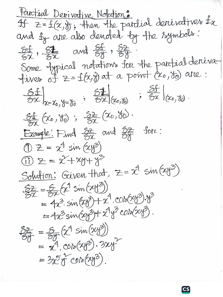 Partial Derivatives | PDF
