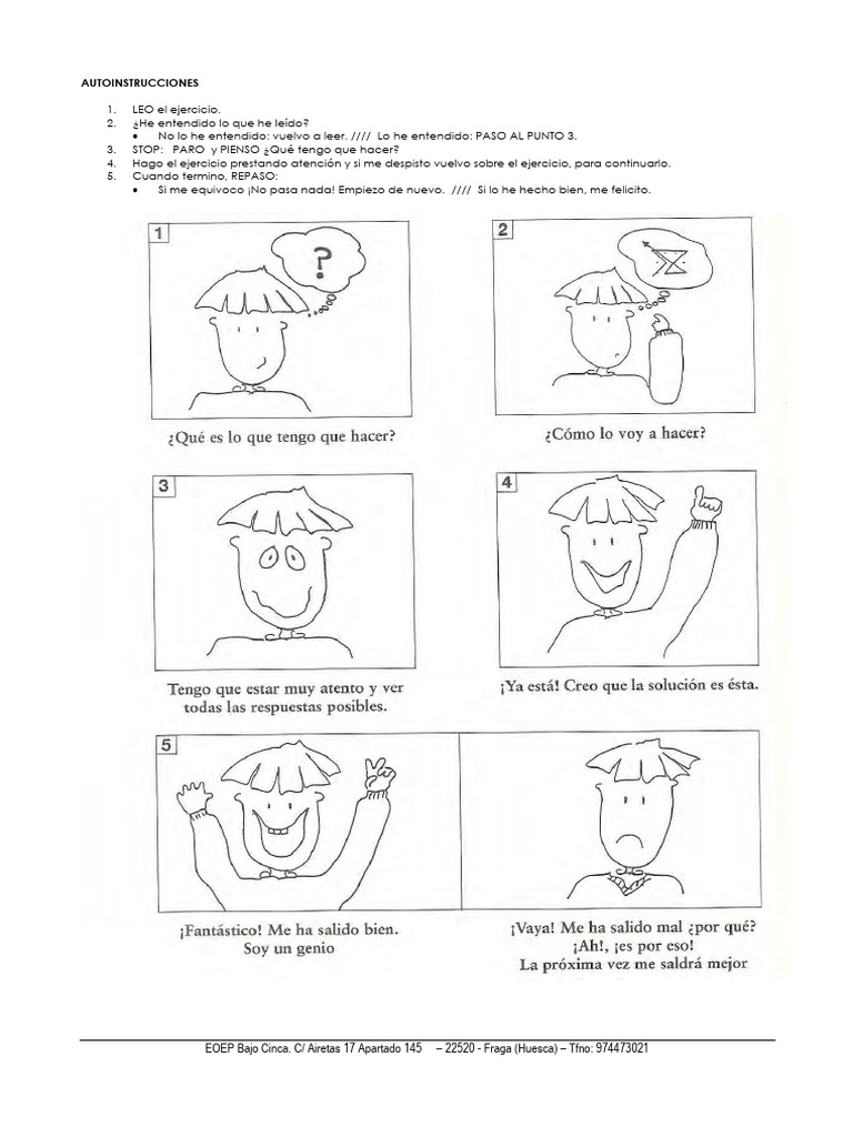 Entrenamiento en Autoinstrucciones - 3 | PDF | Artes del Lenguaje y ...