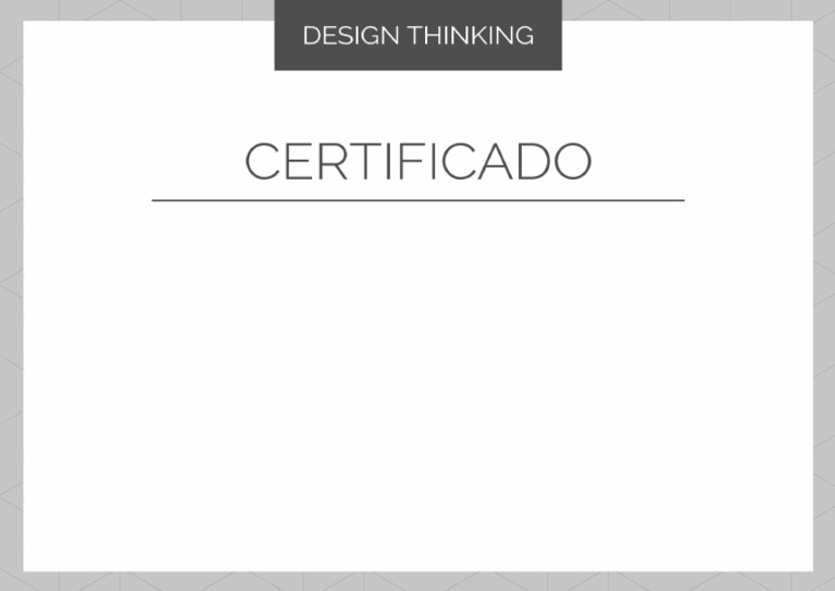 Certificado DESIGN THINKING | PDF