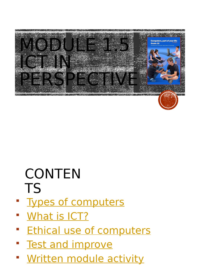 1_5 ICTs | PDF | Computer Hardware | Information And Communications Technology